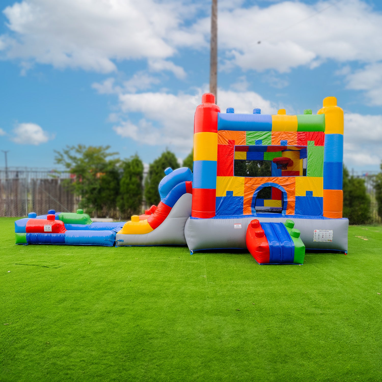 Block Party 14'x26’ Bounce House Water Slide Combo - Hero Kiddo Inflatables