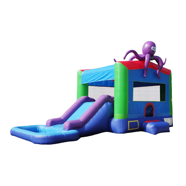 Dive into Adventure: Octopus Wet-Dry Inflatable Bouncy House & Slide ...