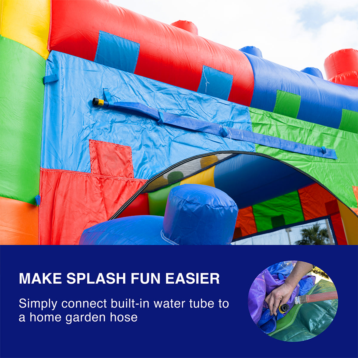 Block Party 14'x26’ Bounce House Water Slide Combo - Hero Kiddo Inflatables